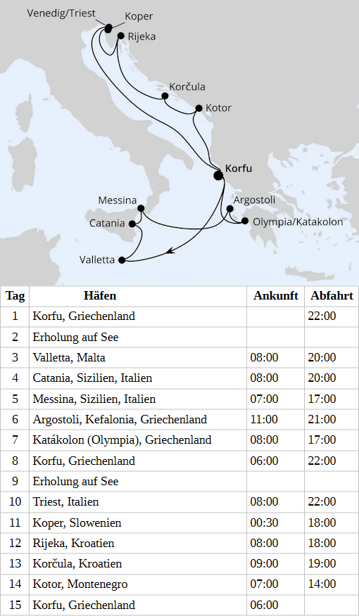 AIDAblu 08.07.2028 - 14 Tage Adria & Mittelmeerinseln ab Korfu 1 - AIDA